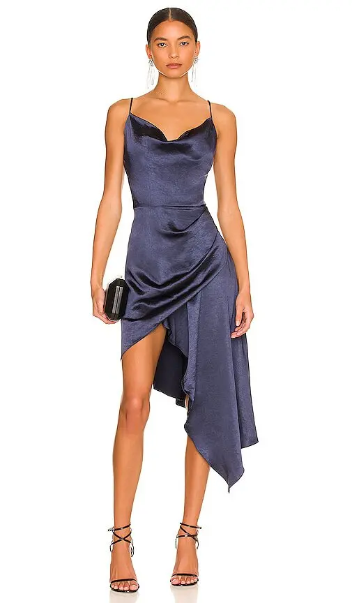ELLIATT Jacinda Draped Satin Mini Dress