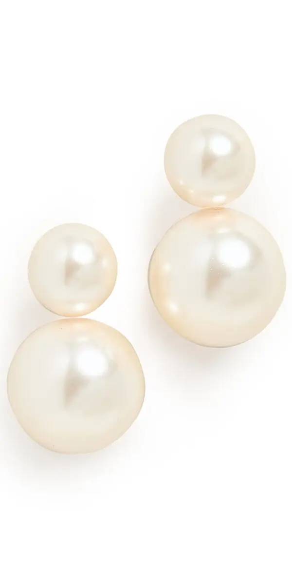 JENNIFER BEHR Iris Stud Earrings - Pearl