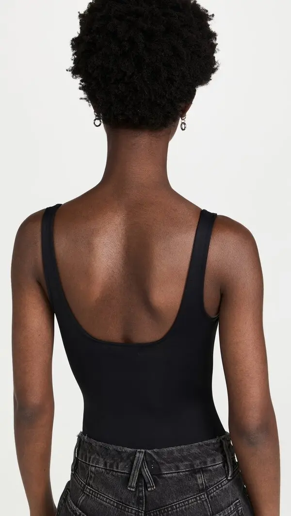 Good American Sculpting Modern Tank Bodysuit - Black001