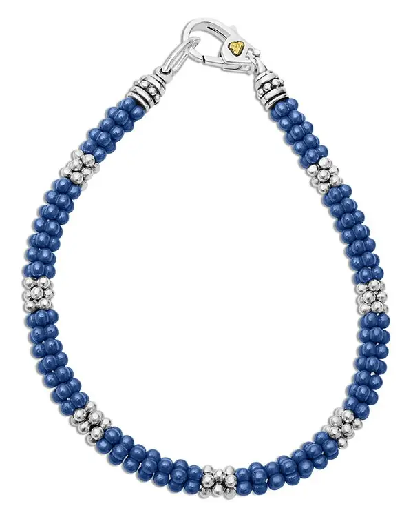Lagos Sterling Silver Ceramic Bracelet - Blue/silver