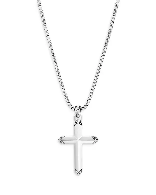 John Hardy Sterling Classic Chain Cross Pendant Necklace - Silver