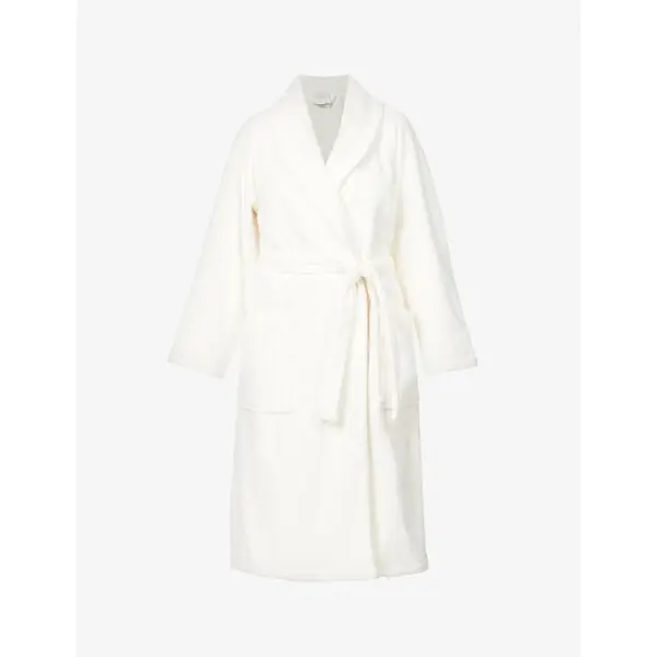 YVES DELORME Toile Self-tie Cotton-blend Robe - Nacre