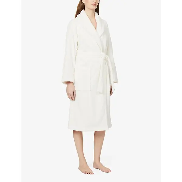 YVES DELORME Toile Self-tie Cotton-blend Robe - Nacre