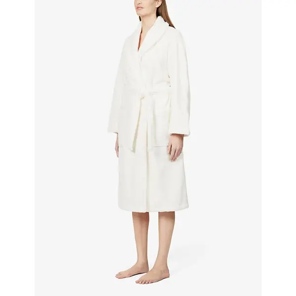 YVES DELORME Toile Self-tie Cotton-blend Robe - Nacre