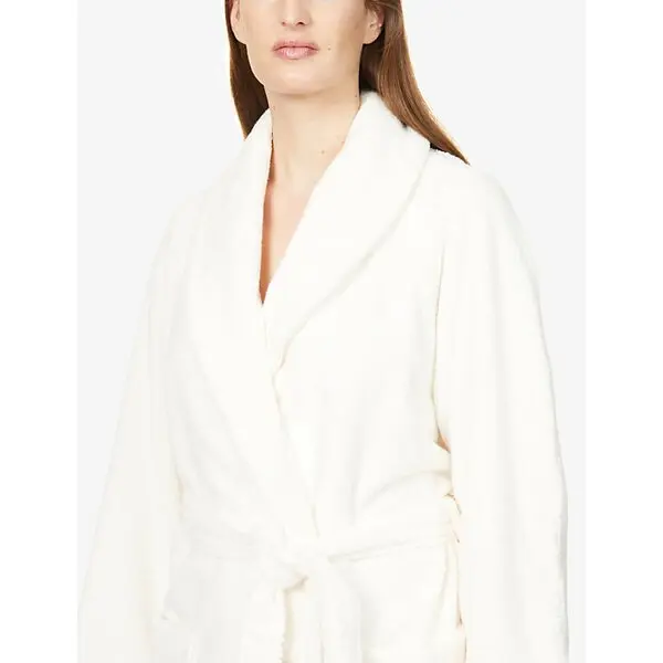 YVES DELORME Toile Self-tie Cotton-blend Robe - Nacre