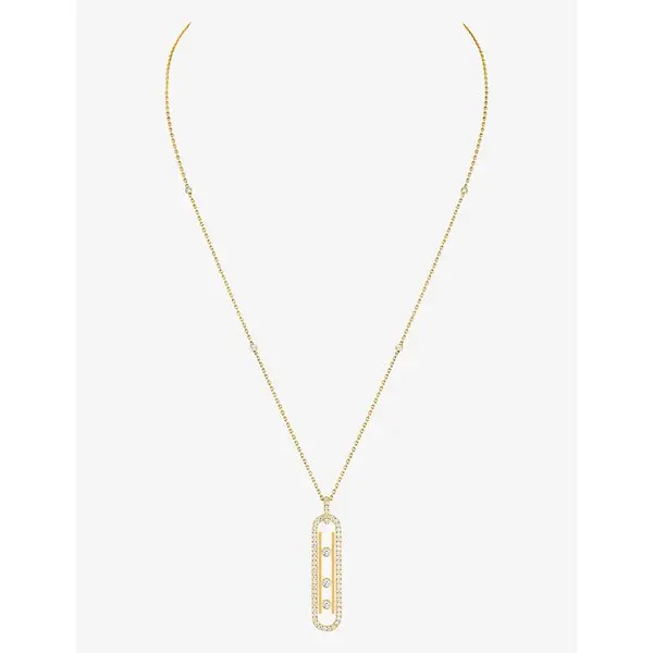 Messika Move 10th 18ct Yellow-gold And Diamond Necklace - Yellow Gold