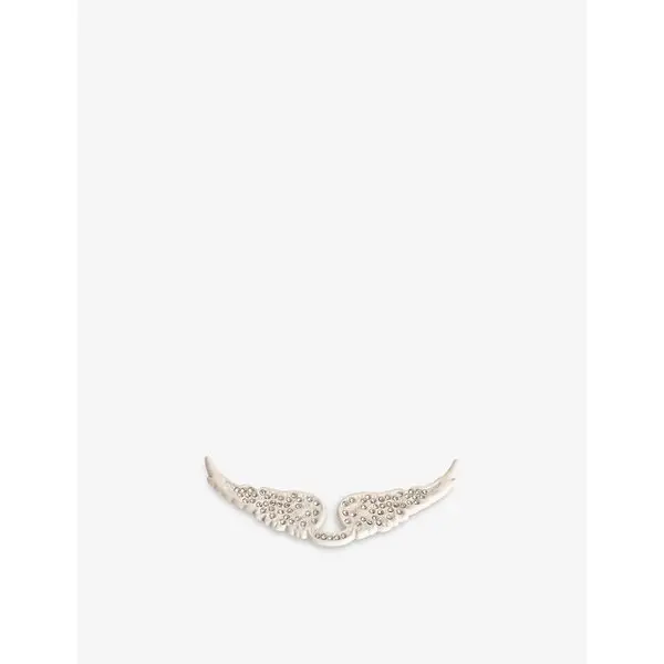 Zadig&Voltaire Rhinestone-embellished Metal Badge - Shiny White/crystal