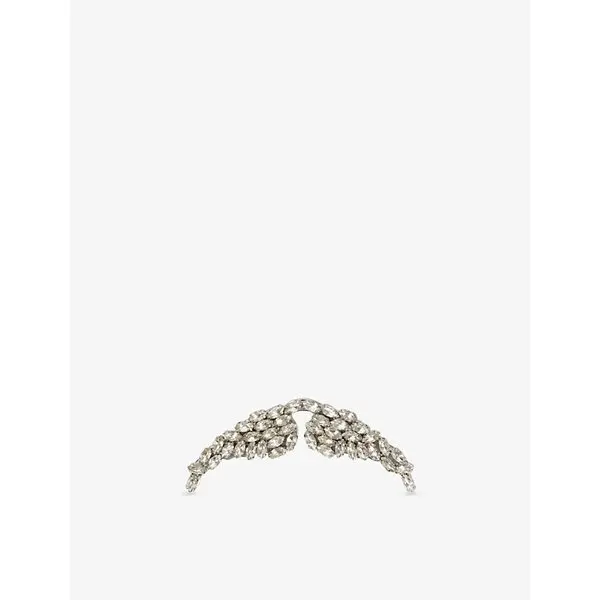 Zadig&Voltaire Swing Your Wings Rhinestone Badge - White