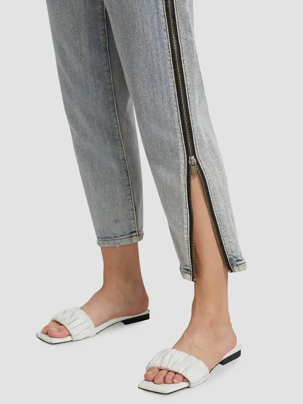 3.1 Phillip Lim High-rise Zip Detail Straight-leg Jeans - Indigo
