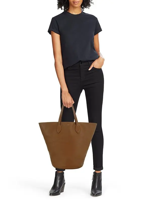 Khaite Osa Circle Leather Tote Bag