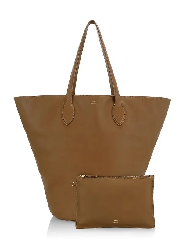 Khaite Osa Circle Leather Tote Bag