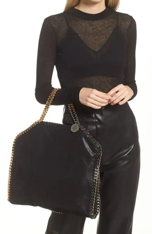Stella McCartney Falabella Foldover Tote - Black