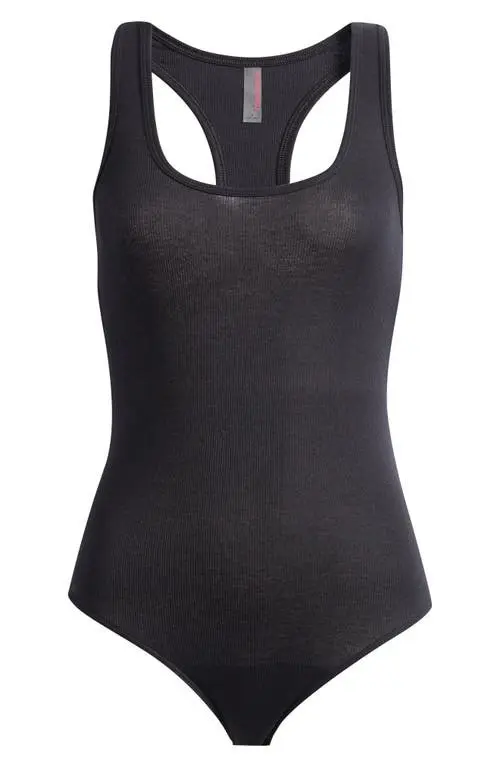 Commando Ribbed Racerback Tank Bodysuit - Blk-black