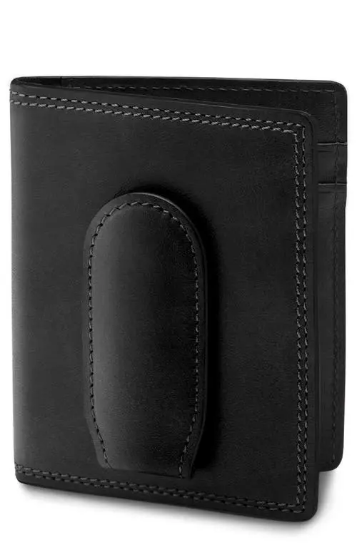 Bosca Deluxe Leather Front Pocket Wallet - Black