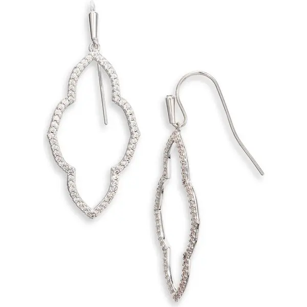 Kendra Scott Small Abbie Drop Earrings - Rhod Metal