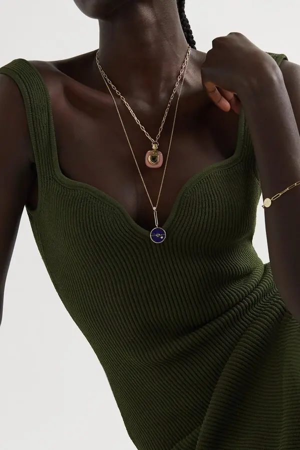 Retrouvai 14-karat Opal And Tourmaline Necklace