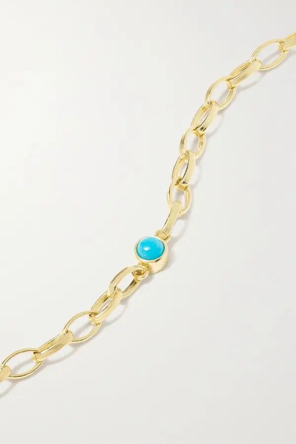 JENNIFER MEYER Small Edith 18-karat Turquoise Bracelet
