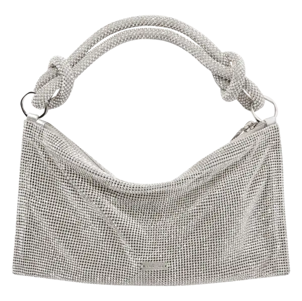 Cult Gaia Hera Nano Crystal Shoulder Bag - Silver
