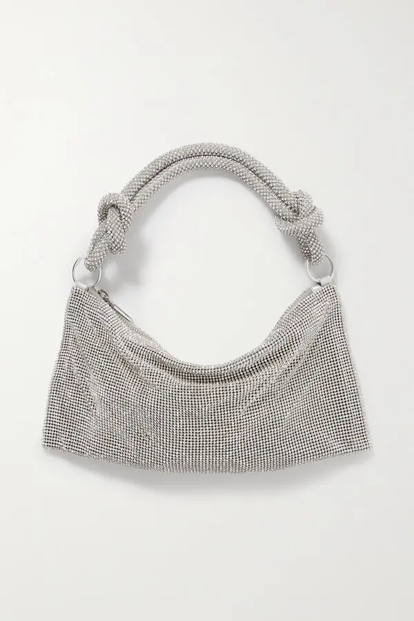 Cult Gaia Hera Nano Crystal Shoulder Bag - Silver