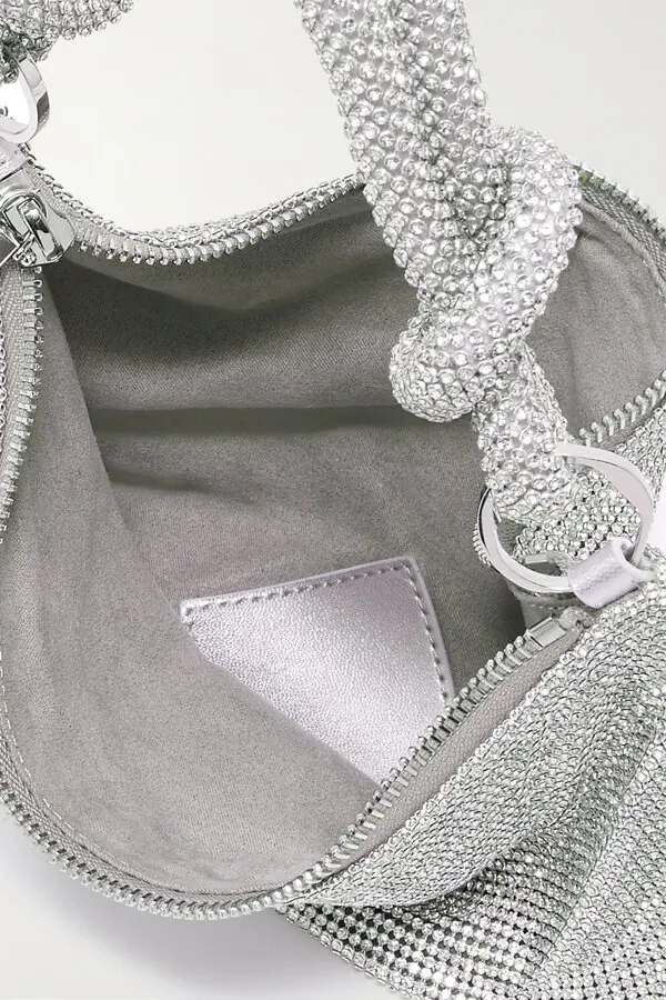 Cult Gaia Hera Nano Crystal Shoulder Bag - Silver