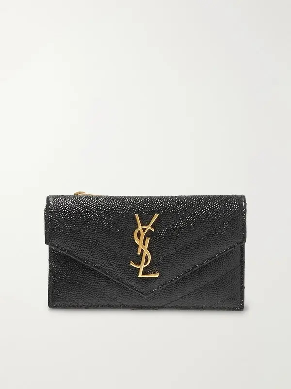 Saint Laurent Monogramme Quilted Leather Wallet - Black