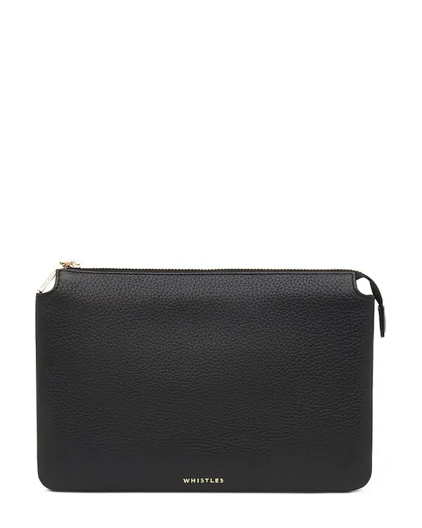 Whistles Elita Double Pouch Clutch - Black