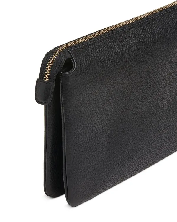 Whistles Elita Double Pouch Clutch - Black