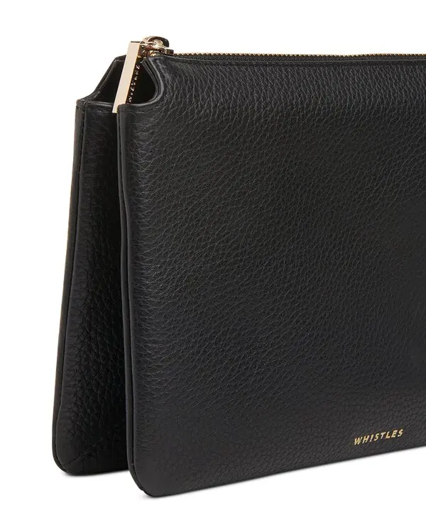Whistles Elita Double Pouch Clutch - Black