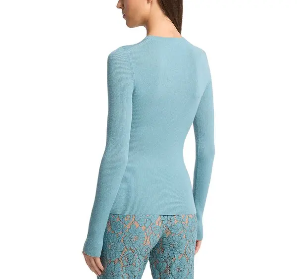 Michael Kors Cashmere Hutton Rib Top - Seaglass