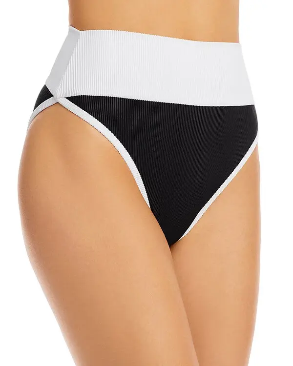 Beach Riot Emmy Bikini Bottom - Black White