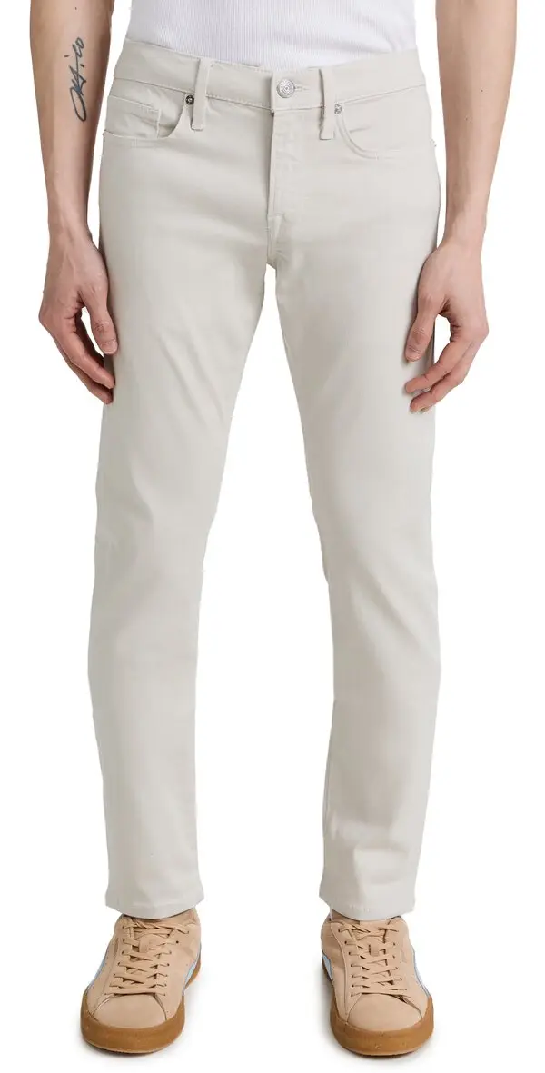 FRAME L'homme Slim Twill Jeans - Milk Beige