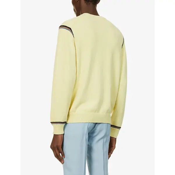 Paul Smith Sunflower Intarsia-Knit Cotton-Blend Jumper - Yellow