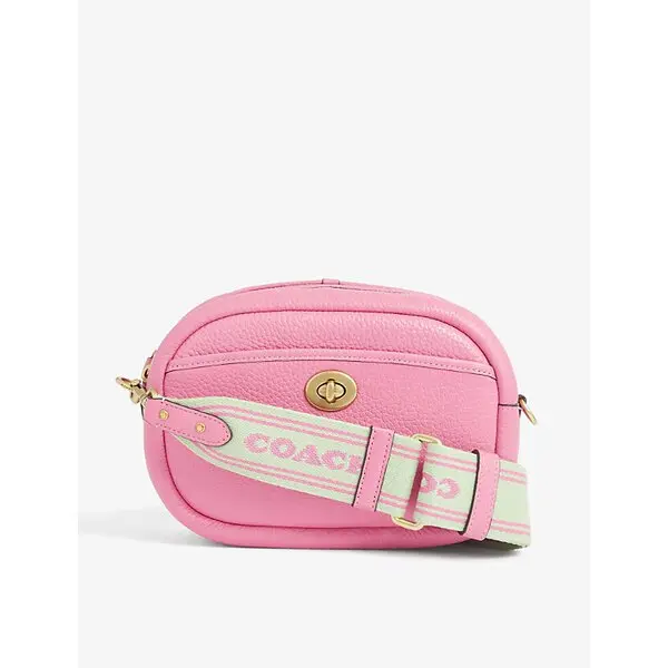 COACH Oval Web-strap Leather Cross-body Camera Bag