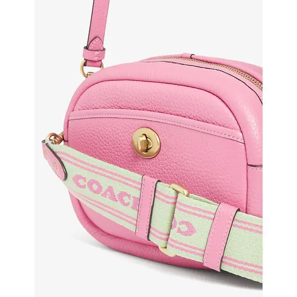 COACH Oval Web-strap Leather Cross-body Camera Bag