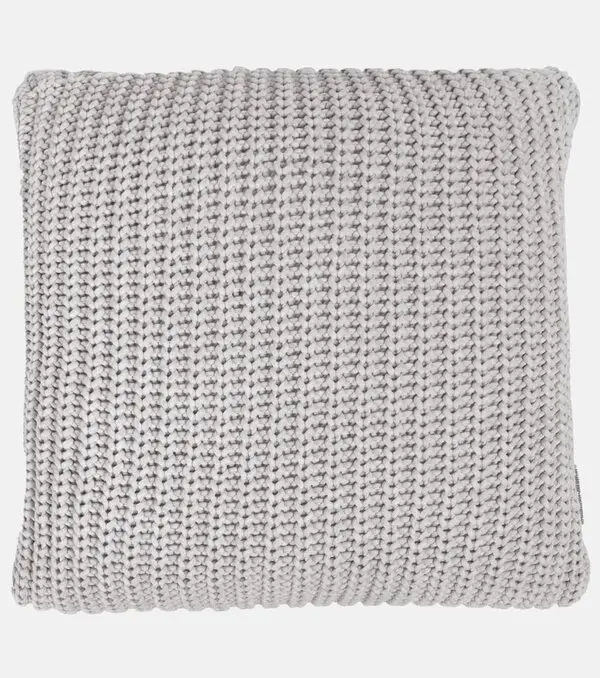 Brunello Cucinelli Cotton-blend Knit Cushion - Grey