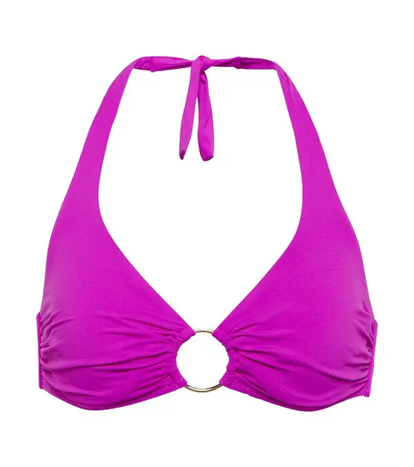 Melissa Odabash Brussels Halterneck Bikini Top - Purple