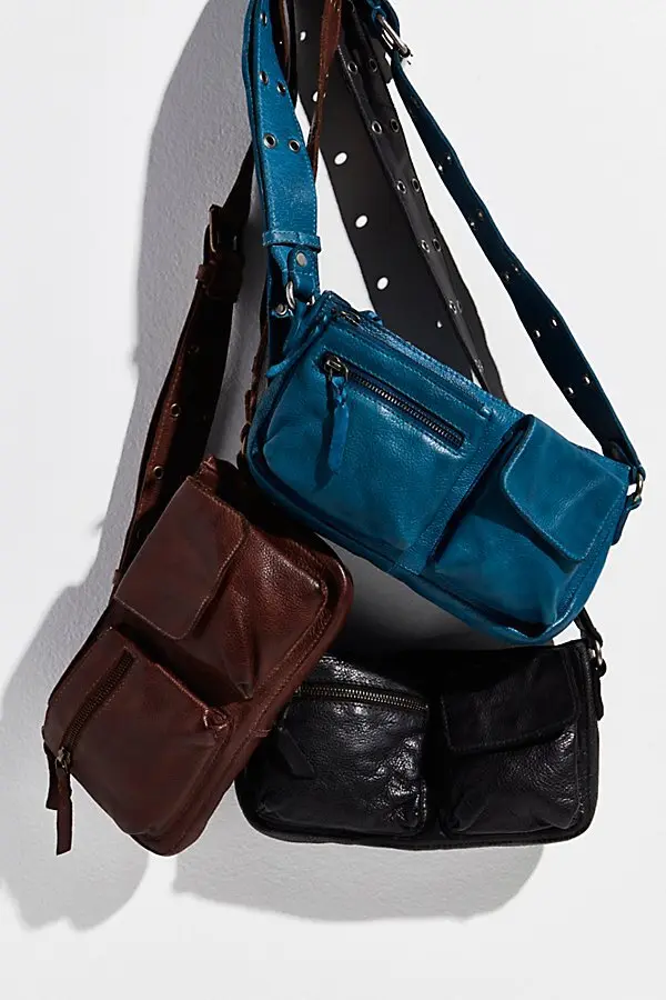 Free People Wade Leather Sling Bag