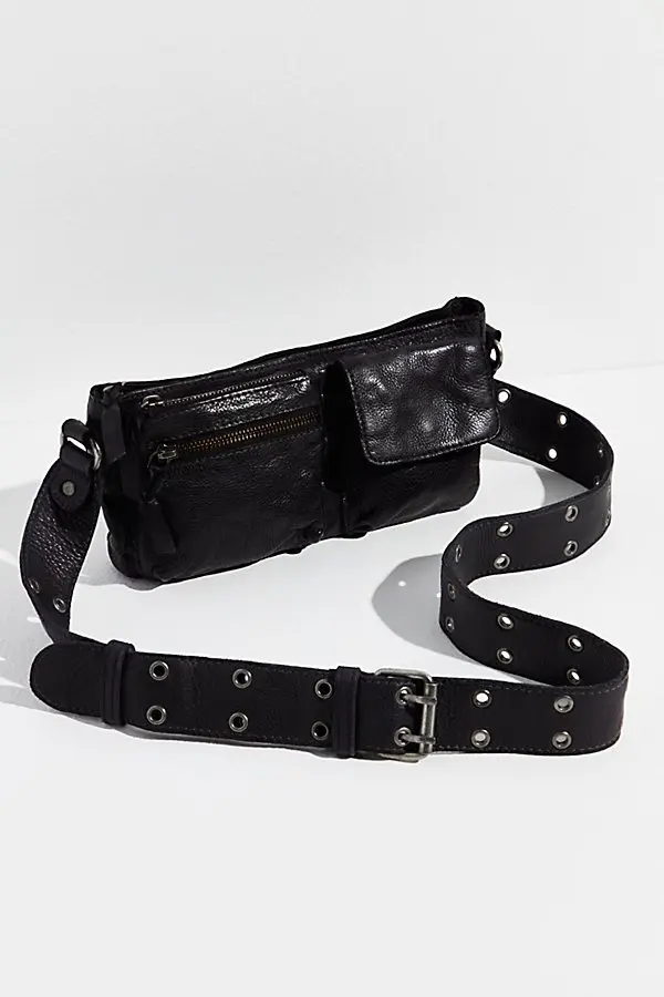 Free People Wade Leather Sling Bag