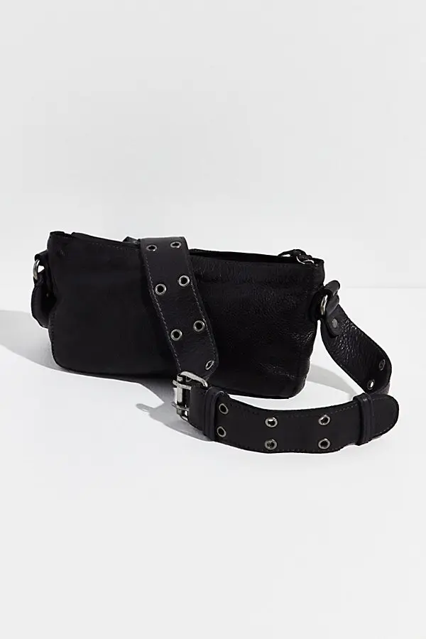 Free People Wade Leather Sling Bag