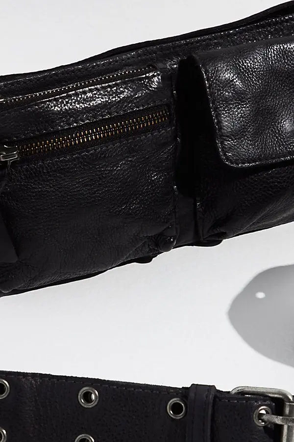 Free People Wade Leather Sling Bag