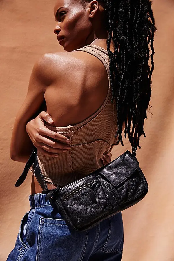 Free People Wade Leather Sling Bag