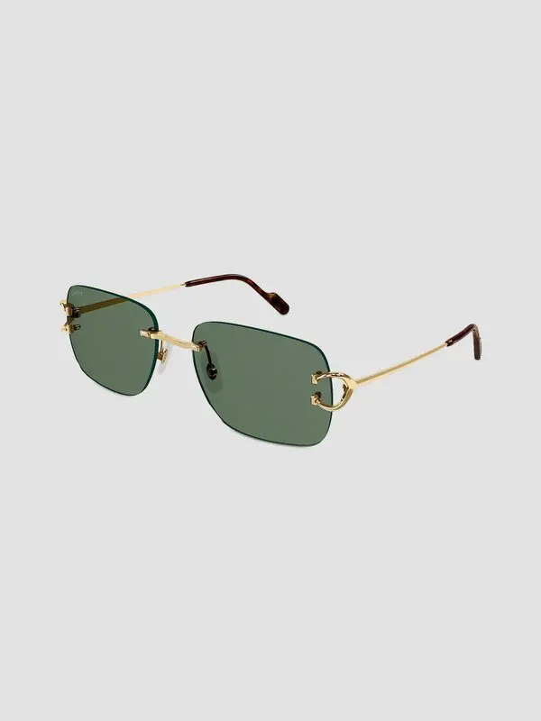 Cartier C Décor 59 Square Rimless Sunglasses