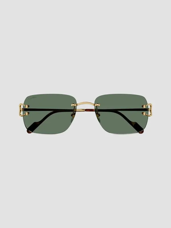 Cartier C Décor 59 Square Rimless Sunglasses