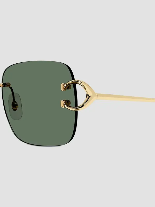 Cartier C Décor 59 Square Rimless Sunglasses