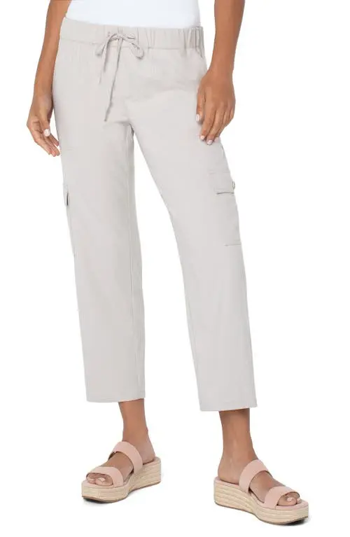 LIVERPOOL Crop Cargo Pants - Sand Dollar