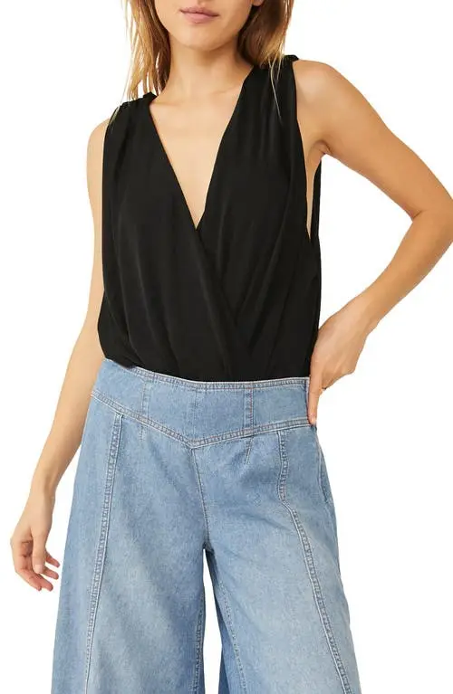 Free People Night Owl Bodysuit - Black