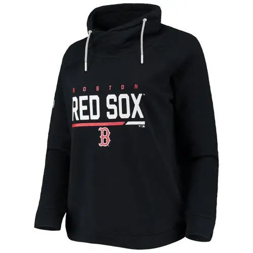 LEVELWEAR Boston Red Sox Vega Funnel Neck Raglan Pullover Sweatshirt