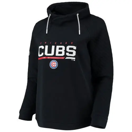 LEVELWEAR Chicago Cubs Vega Funnel Neck Raglan Pullover Sweatshirt