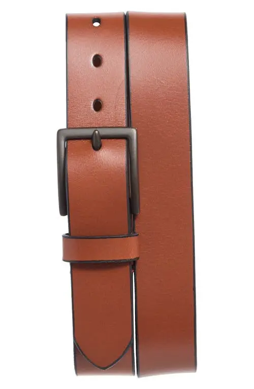 Johnston & Murphy Rivet Leather Belt - Cognac