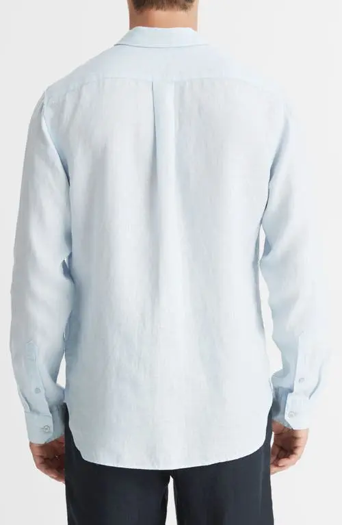 Vince Linen Button-up Shirt - Glacier